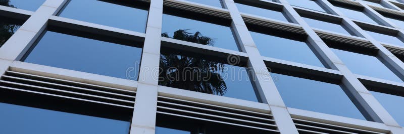 Modern Business Building with Glass Mirrored Windows Stock Image ...