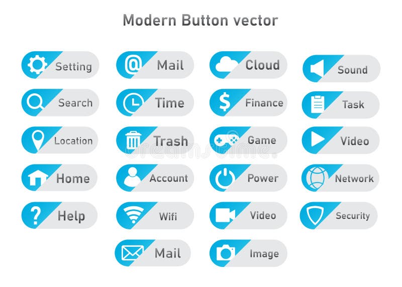 Modern Business Button. for Infographic Work Flow Layout, Banner ...