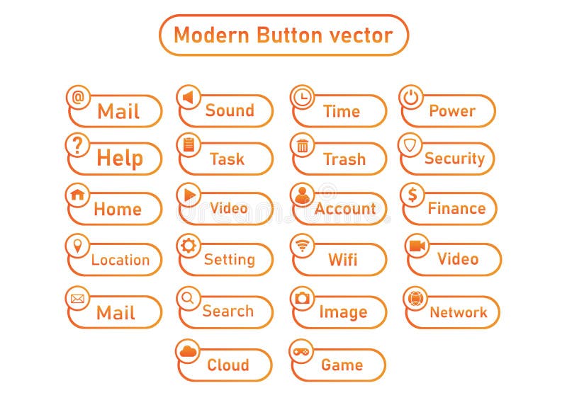 Modern Business Button. for Infographic Work Flow Layout, Banner ...