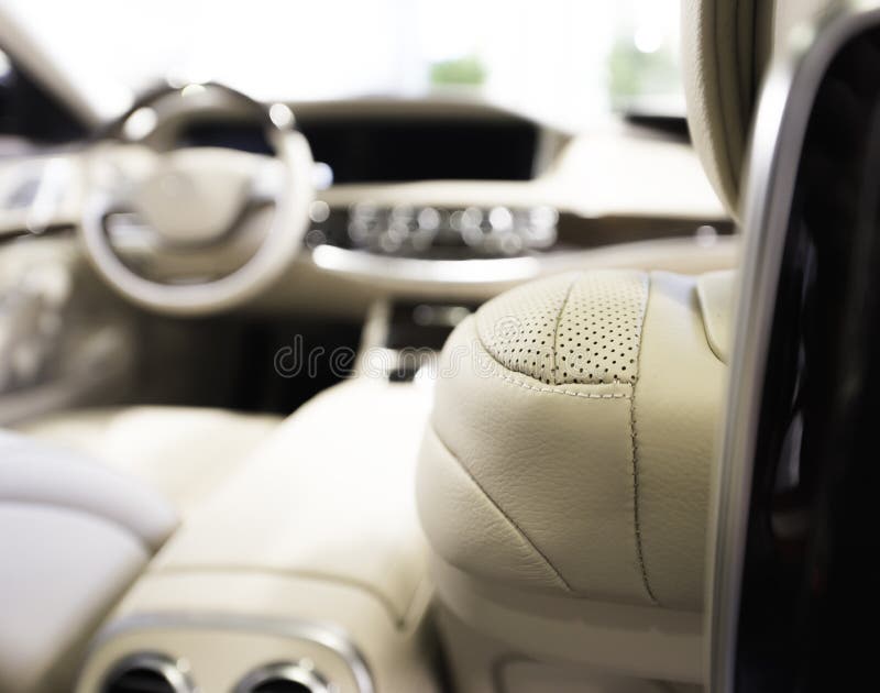 Modern Business Car Interior Stock Photo - Image of leather, concept ...