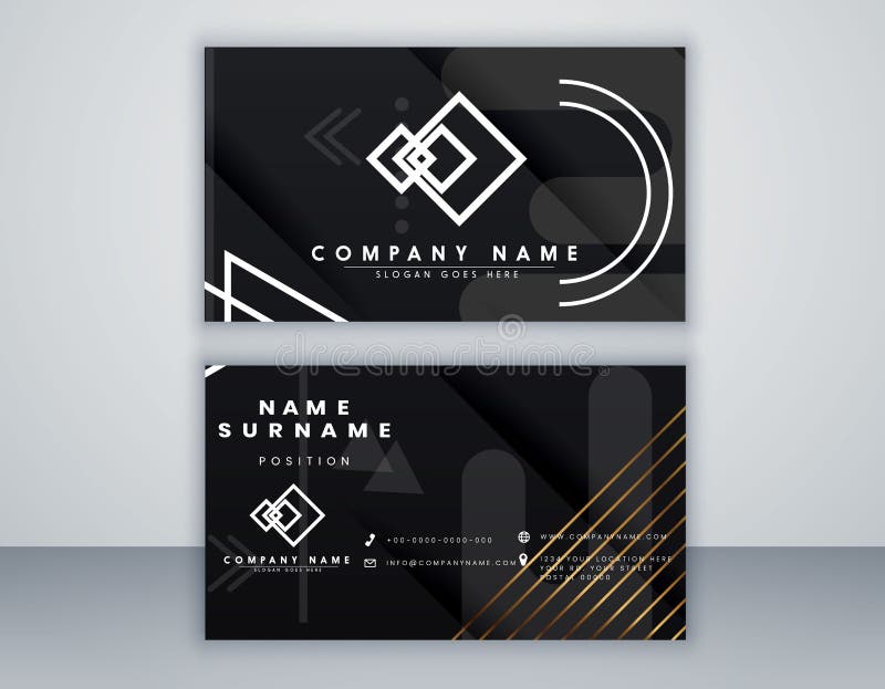 Business Card Template Concept Design Modern Editorial Stock Image ...