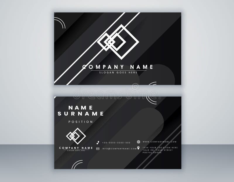 Business Card Template Concept Design Modern Editorial Photo ...