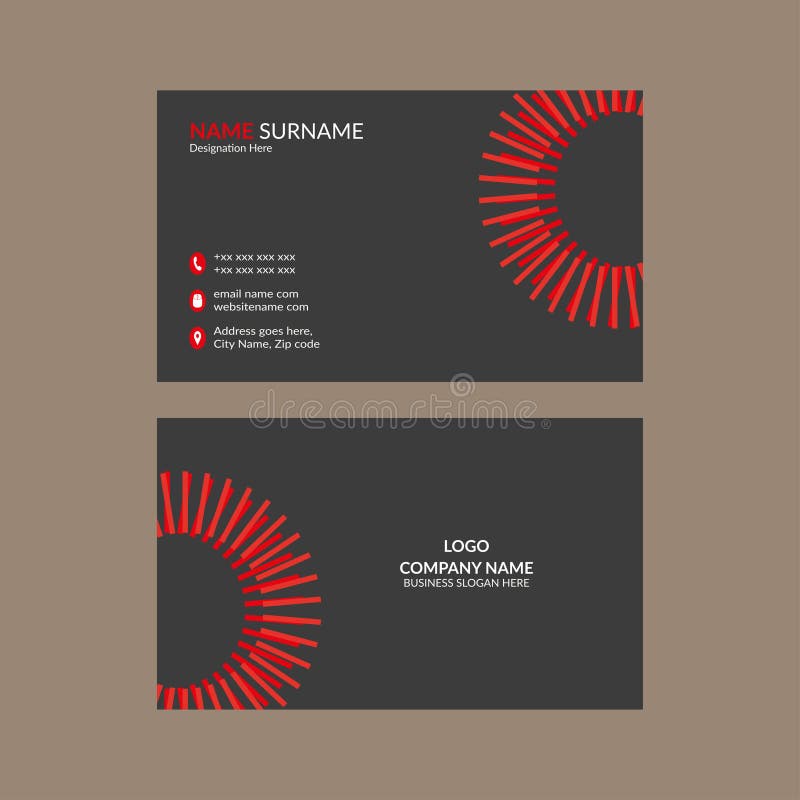 Modern Business Card Design. Abstract Layout Display for Promotional ...