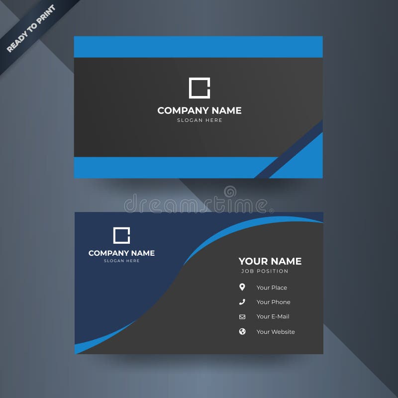 Modern Business Card Design Template with Awesome Design Stock Vector ...