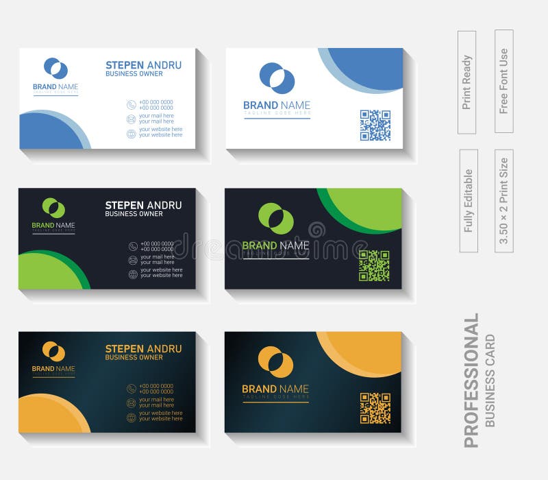 Modern Business Card Template Design Stock Illustration - Illustration ...