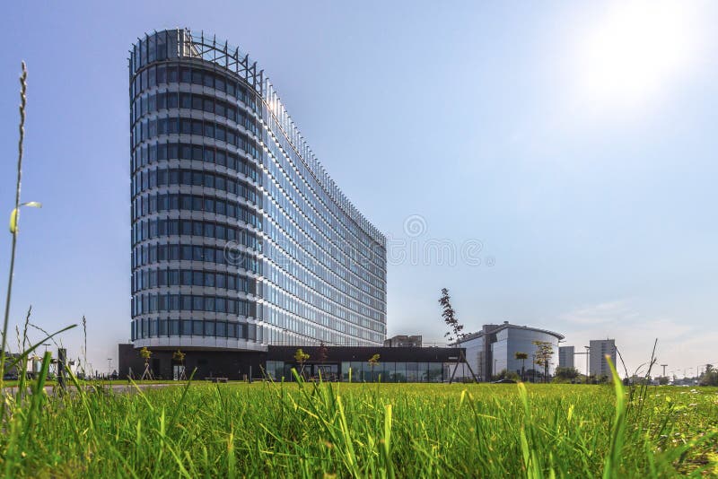 Modern business center stock image. Image of construction - 80025605