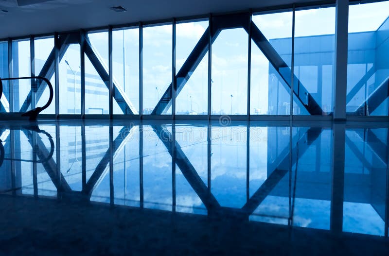 Modern Business Center Interior Stock Photo - Image of hall ...