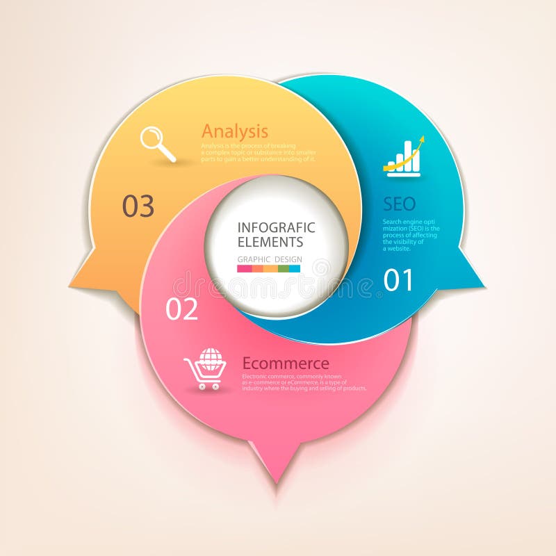 Modern Business Circle Bubbles Options Banner Stock Illustration ...