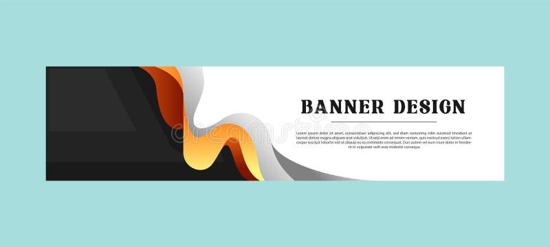 Modern Business and Corporate Horizontal Abstract Banner Template ...