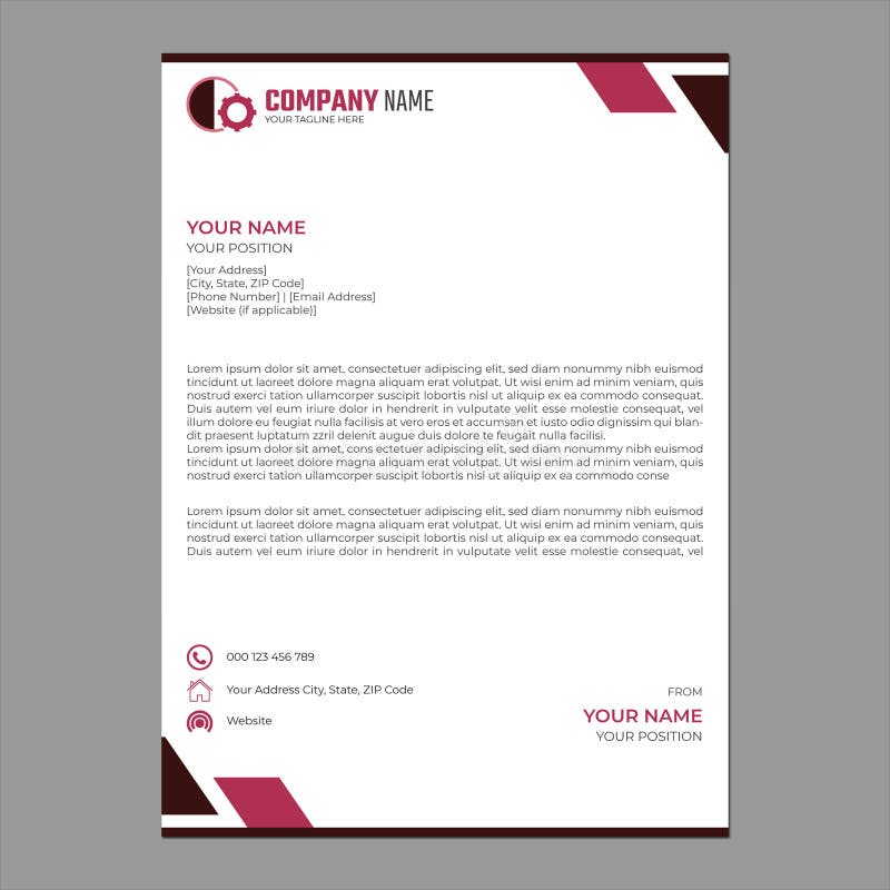 Modern Business and Corporate Letterhead Template Stock Illustration ...