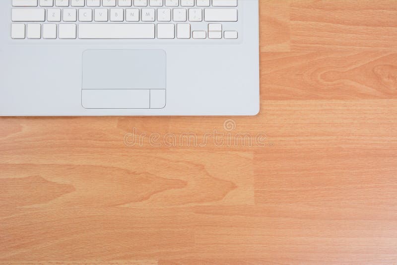 A Modern Business Desk, with Laptop Computer and Copy Space Stock Image ...