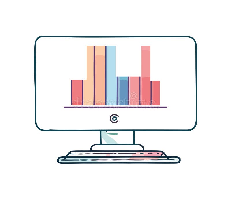 Modern Business Diagram Computer Stock Vector - Illustration of vector ...