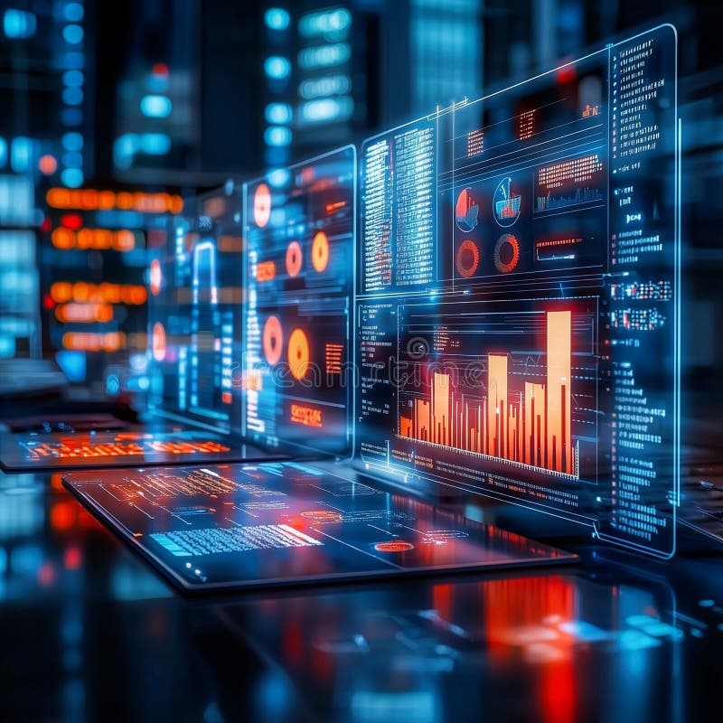 AI Generated. Modern Business Economics Visualization with Data ...