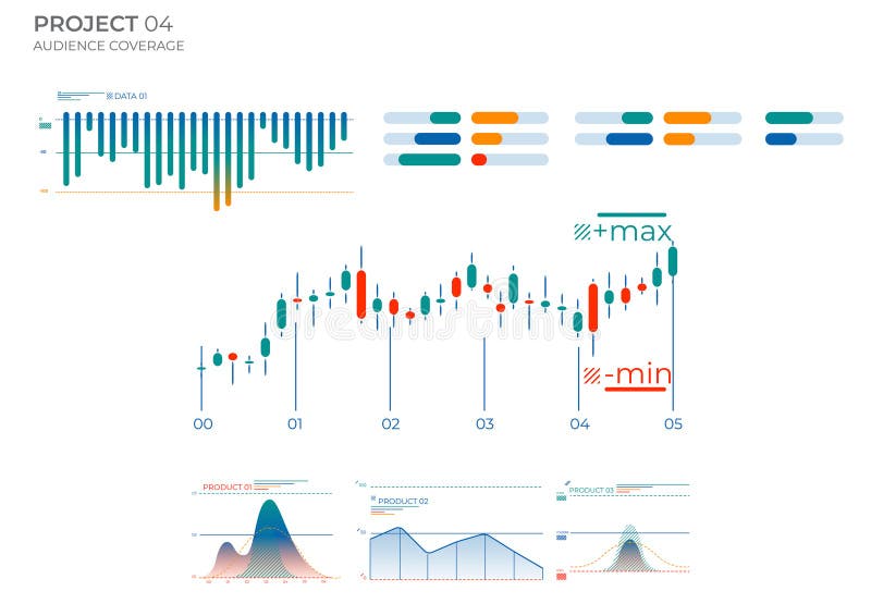 Modern Business Elements Charts in Color. Finance Charts. Stock Vector - Illustration of charts ...