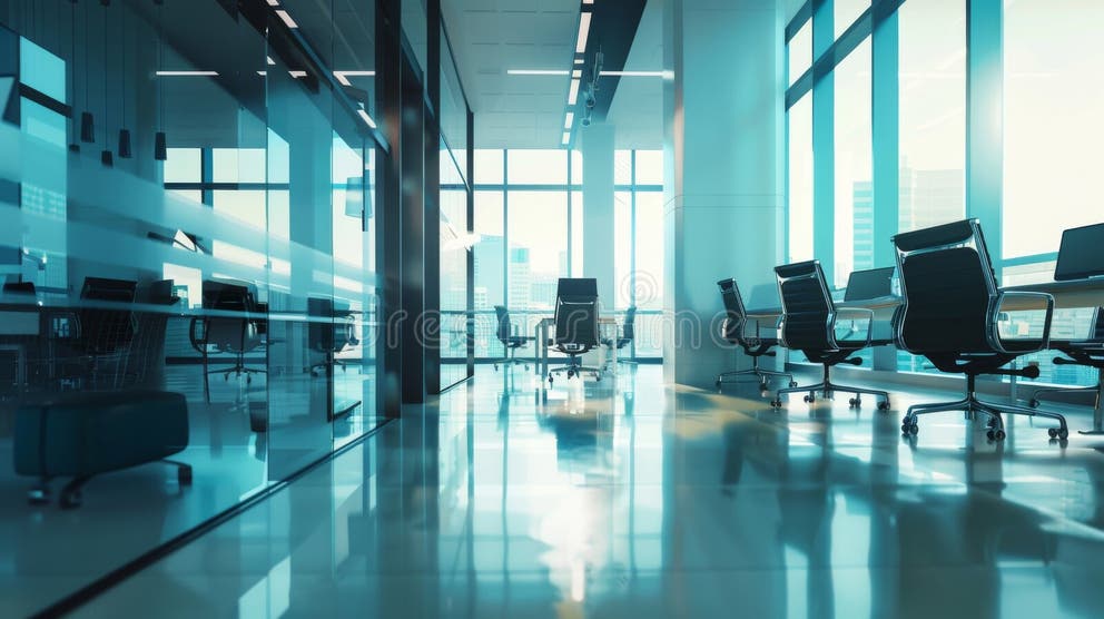 Modern Business Environment Featuring Business Tools. Stock ...