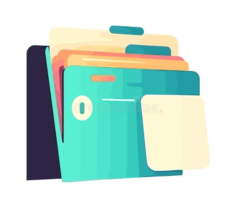 Modern Business Folder Icon Isolated on White Background Stock Vector ...