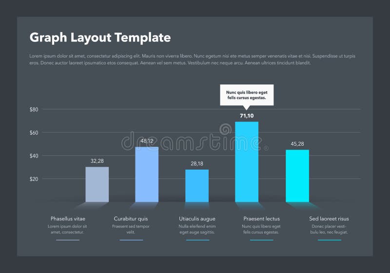 Modern Business Graph Layout Template with Place for Your Content ...