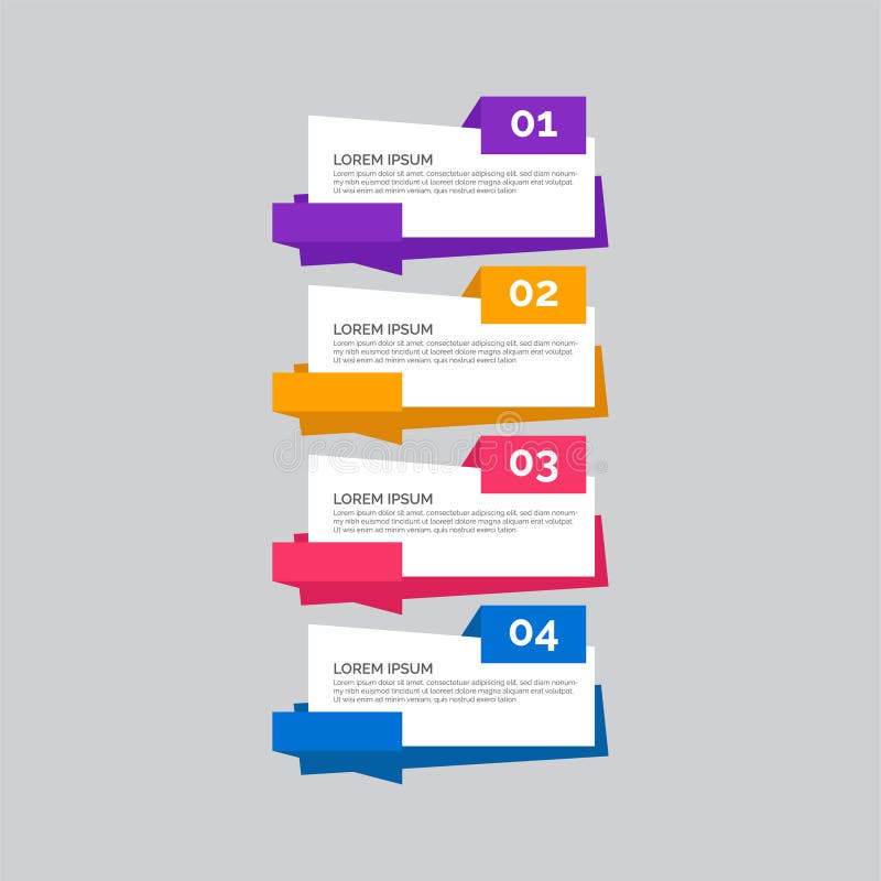 Modern Business Infographics Template with 4 Steps, Options. Info ...