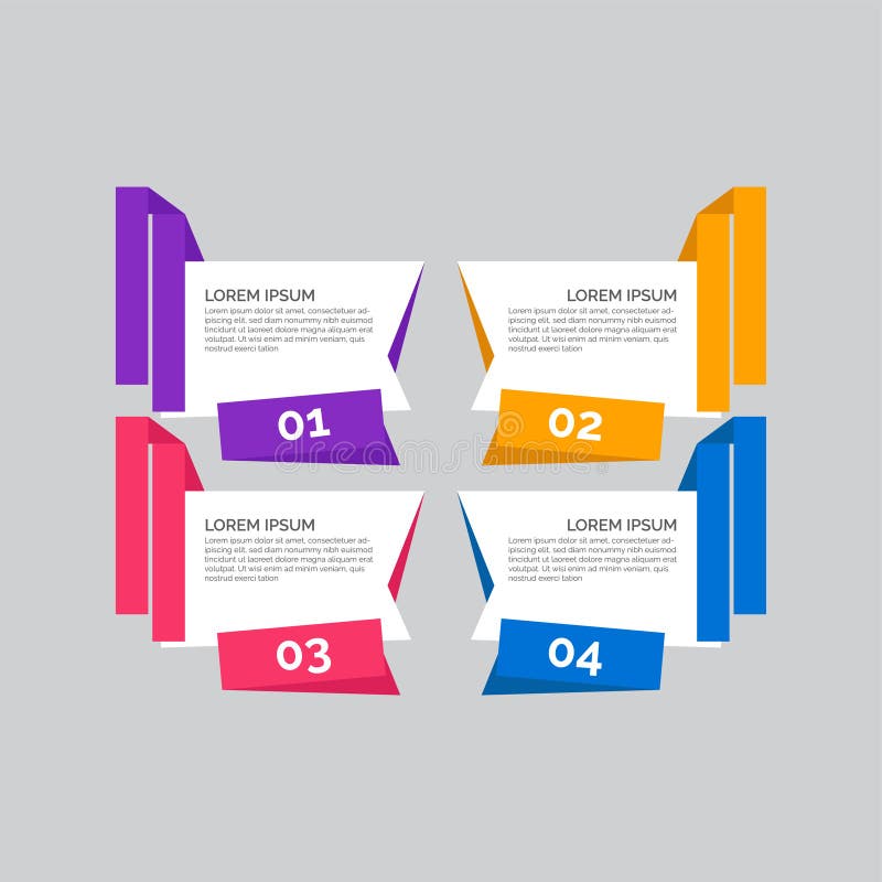 Modern Business Infographics Template with 4 Steps, Options. Info ...