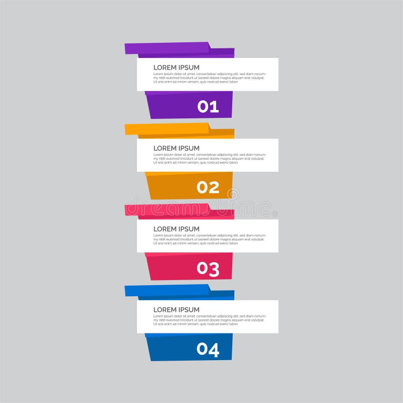 Modern Business Infographics Template with 4 Steps, Options. Info ...