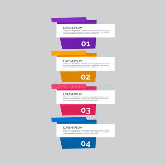 Modern Business Infographics Template with 4 Steps, Options. Info ...