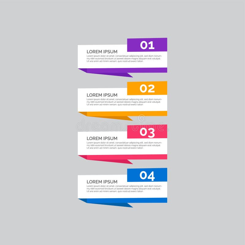 Modern Business Infographics Template with 4 Steps, Options. Info ...