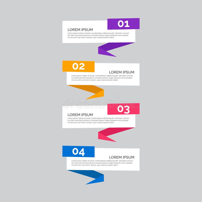 Modern Business Infographics Template with 4 Steps, Options. Info ...