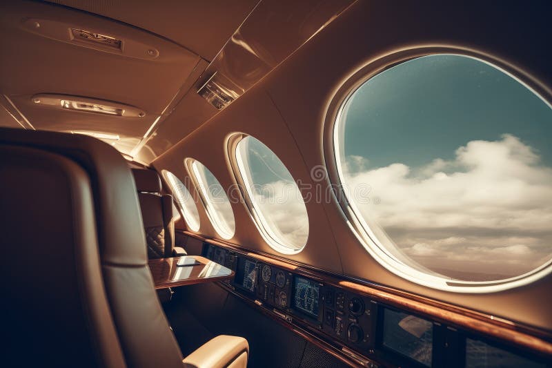 Modern Business Jet. Generate AI Stock Illustration - Illustration of ...