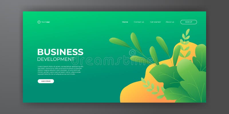 Modern Business Landing Page Abstract Background. Web Background ...
