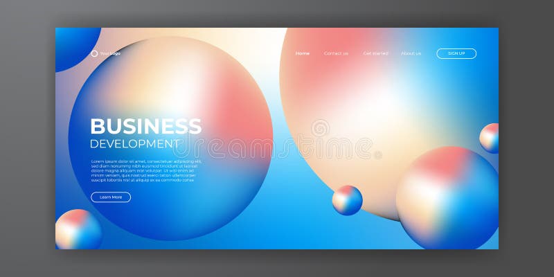 Modern Business Landing Page Abstract Background. Web Background ...