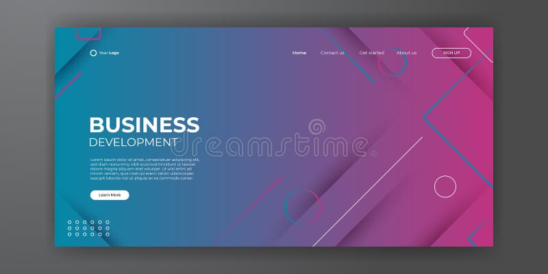 Modern Business Landing Page Abstract Background. Web Background ...
