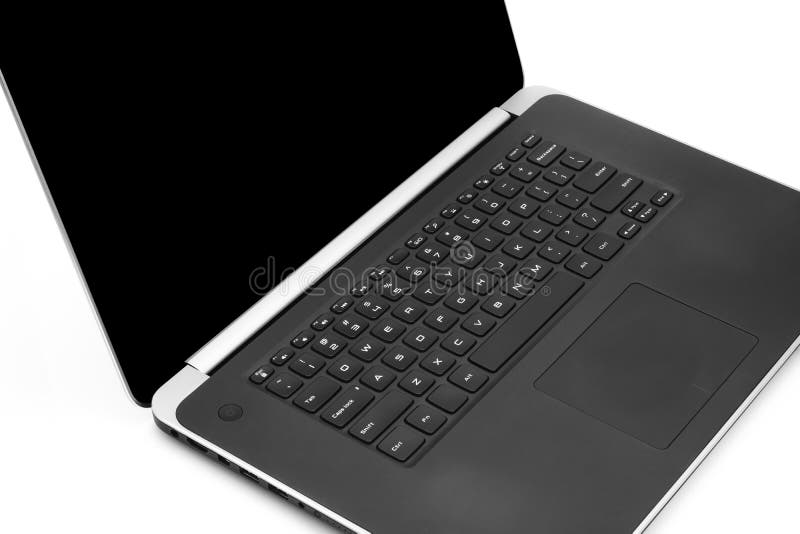 Modern business laptop stock image. Image of flat, modern - 93237157