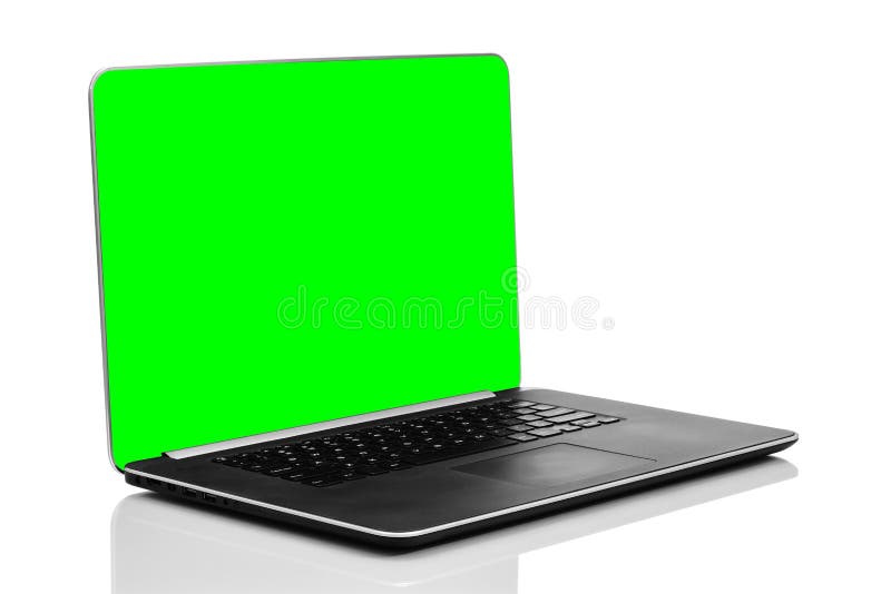 Modern business laptop stock photo. Image of flat, desktop - 93237252