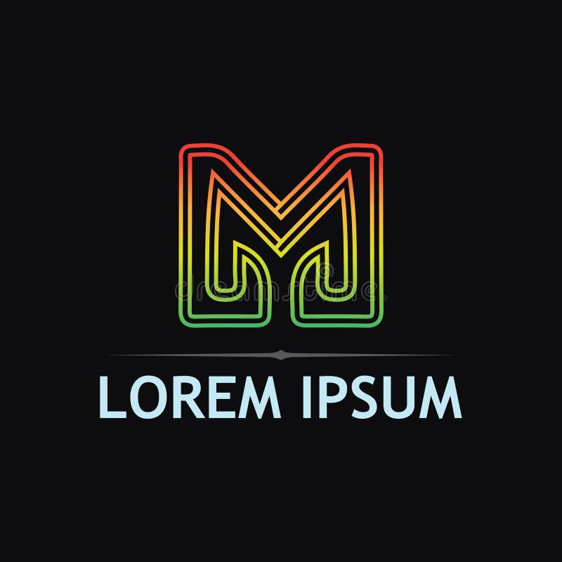 Modern Business Logo Using Letter M in Vector Format Stock Illustration ...