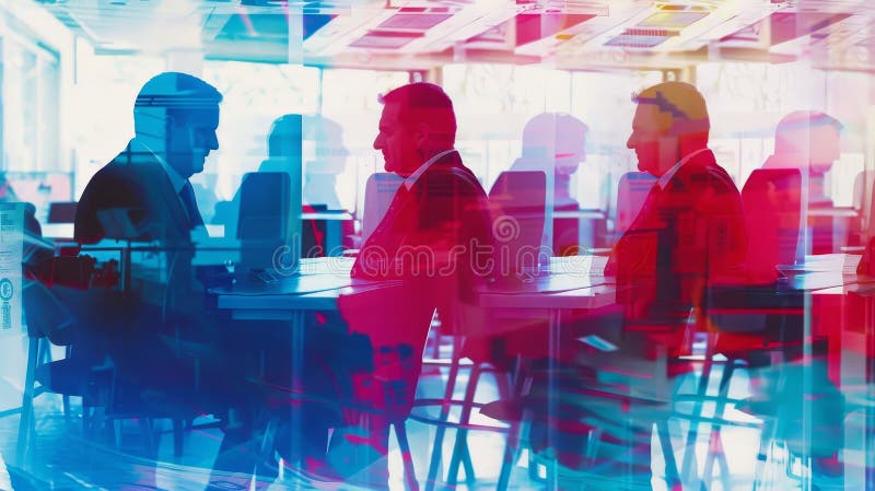 Modern Business Meeting in Vibrant Office Setting a Visually Striking ...