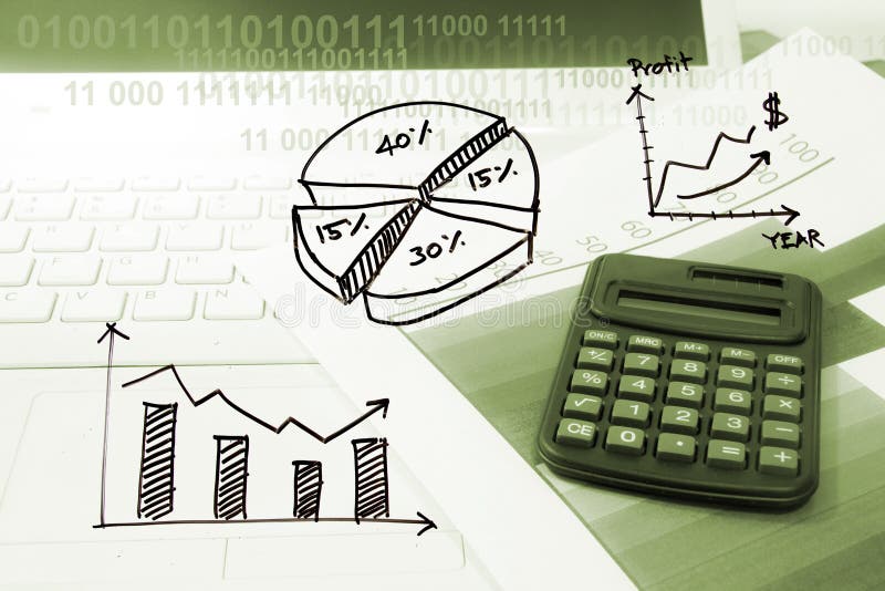 Modern Business Office with Information Technology Stock Image - Image ...