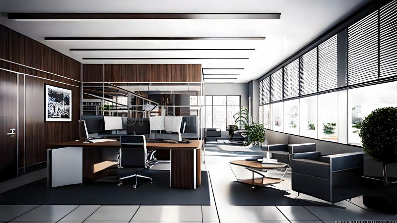 Modern Business Office Interior, Comfortable Co-working Space ...