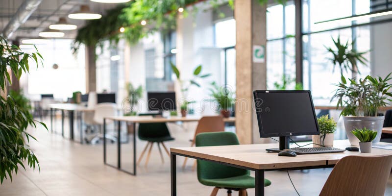 Modern Business Office Interior without People Stock Illustration ...