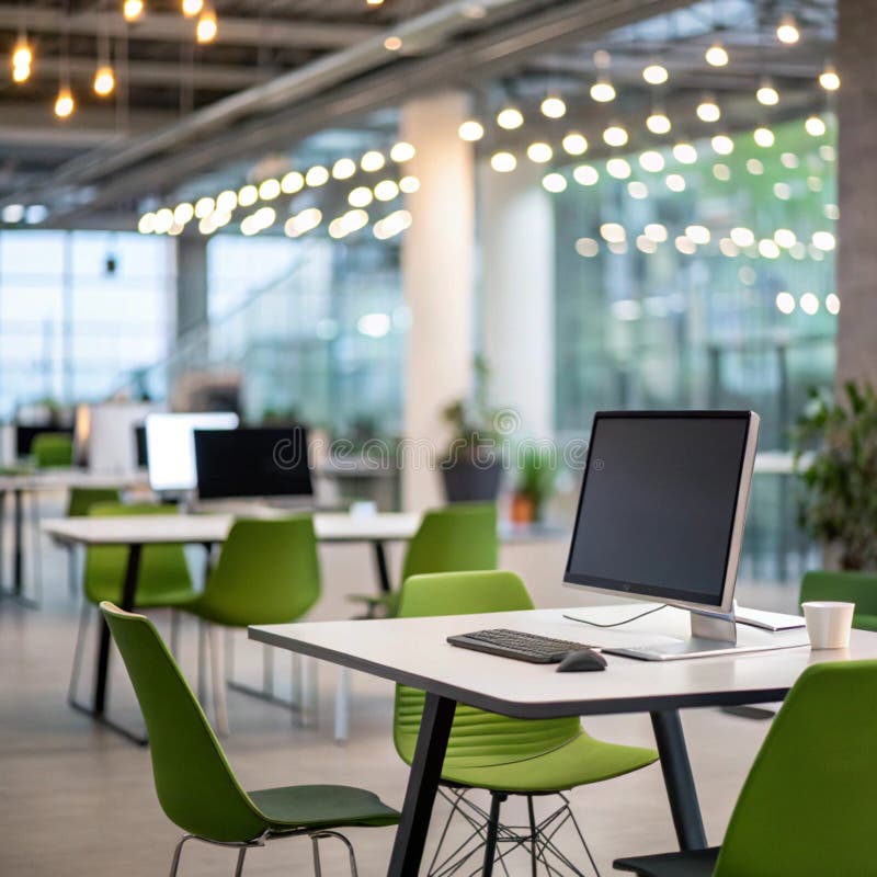 Modern Business Office Interior without People Stock Illustration ...