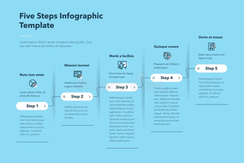 Modern Business Process Template with Five Stages Stock Vector ... Modern Business Process Template with Five Stages Stock Vector ...