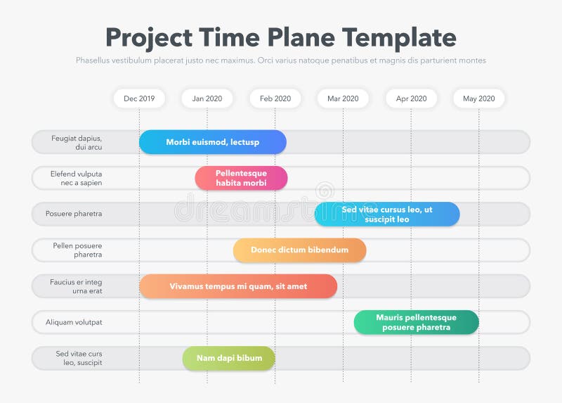 Modern Business Project Time Plan Template with Project Tasks in Time ...