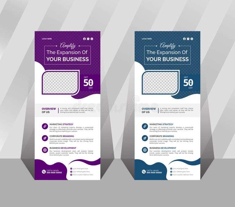 Modern Business Rollup or Pull Banner Design Template Stock Vector ...