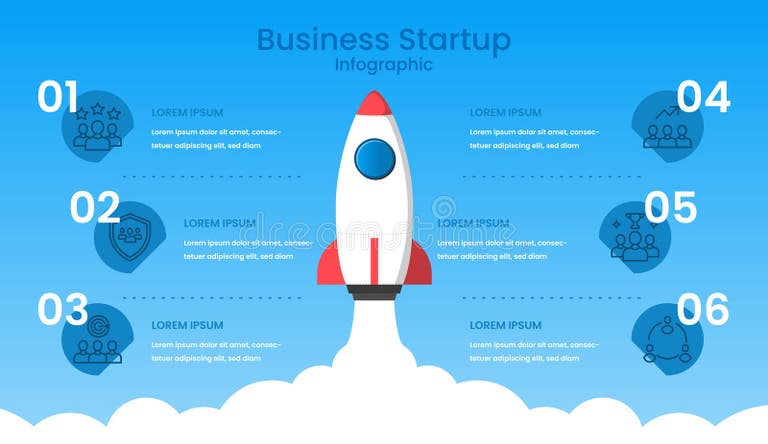 Modern Business Startup Infographic Template Stock Vector ...