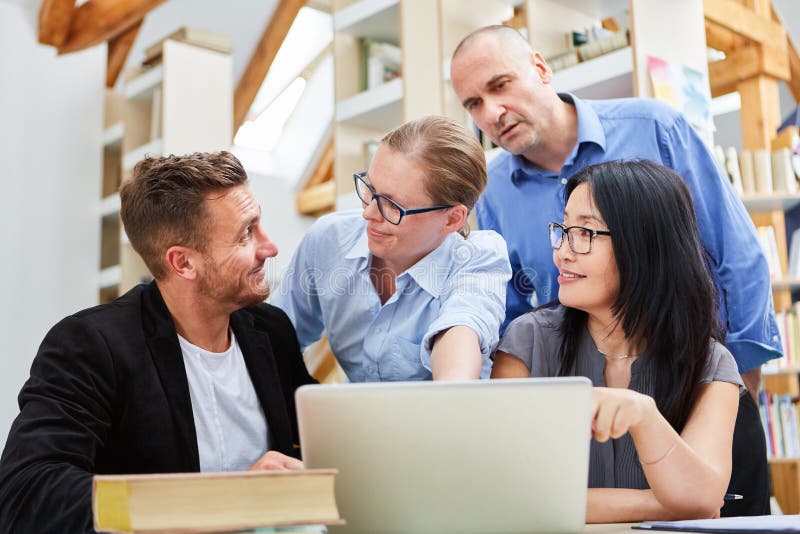 Modern Business Startup Team at the Computer Stock Image - Image of ...