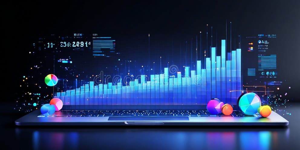 Modern Business Strategy: Analysis of Data and Development Statistics Stock Illustration ...