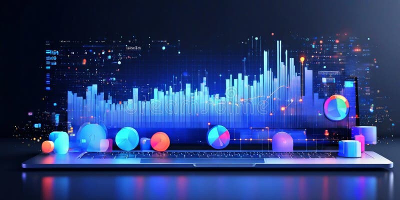 Modern Business Strategy: Analysis of Data and Development Statistics Stock Illustration ...