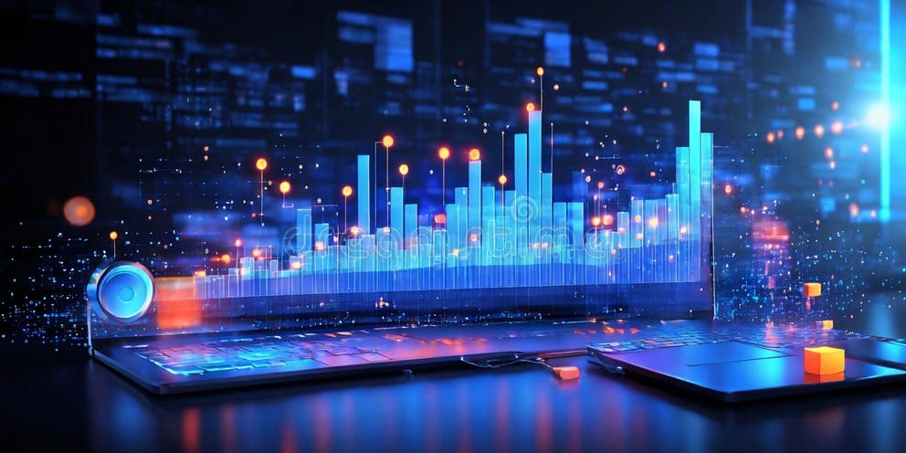 Modern Business Strategy: Analysis of Data and Development Statistics Stock Illustration ...