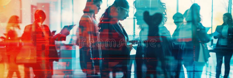 Modern Business Team Collaboration in TechInfused Workspace a Diverse ...