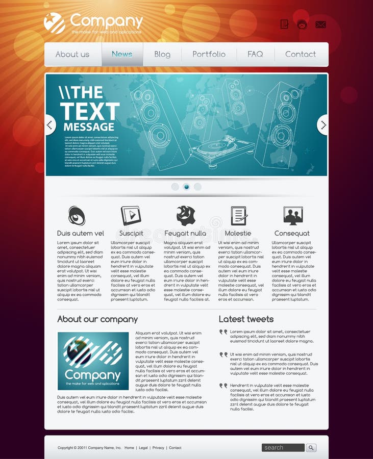 Modern business website stock vector. Illustration of business - 19517098