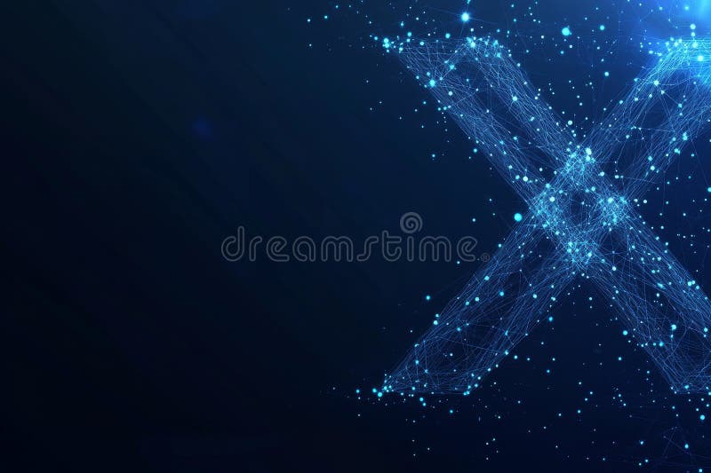 A Modern Business Wireframe Concept with an Abstract Cross X that ...